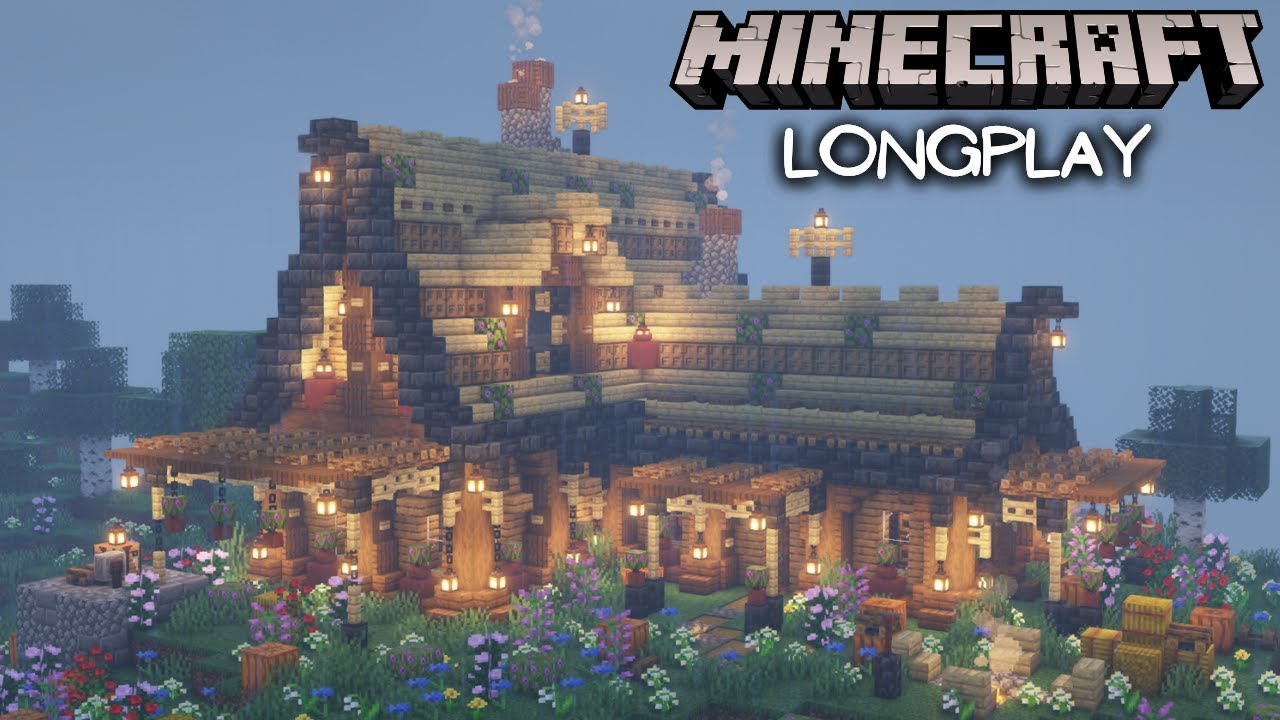 Building a Rainy Starter House - Minecraft Relaxing Longplay, Peaceful ...