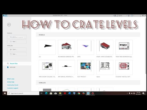 how to create levels in revit 2021 - YouTube