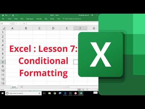 How to use Excel : Lesson 7: Conditional Formatting - YouTube