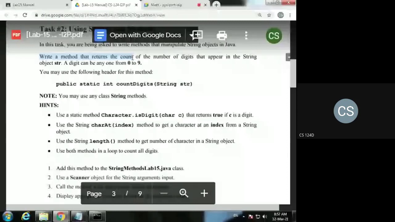 L15t2 Countdigitsstr Characterisdigitc Nested Method Call Story Of Print Method