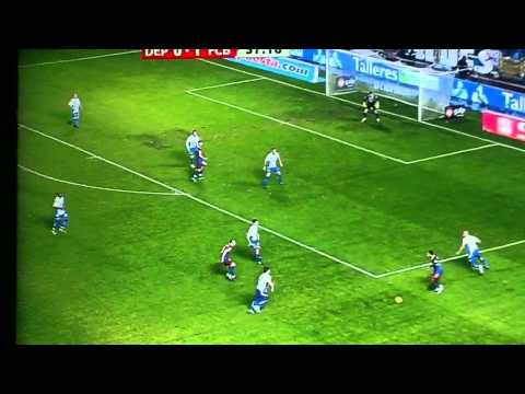 Barca v Depor; Abidal offside goal.