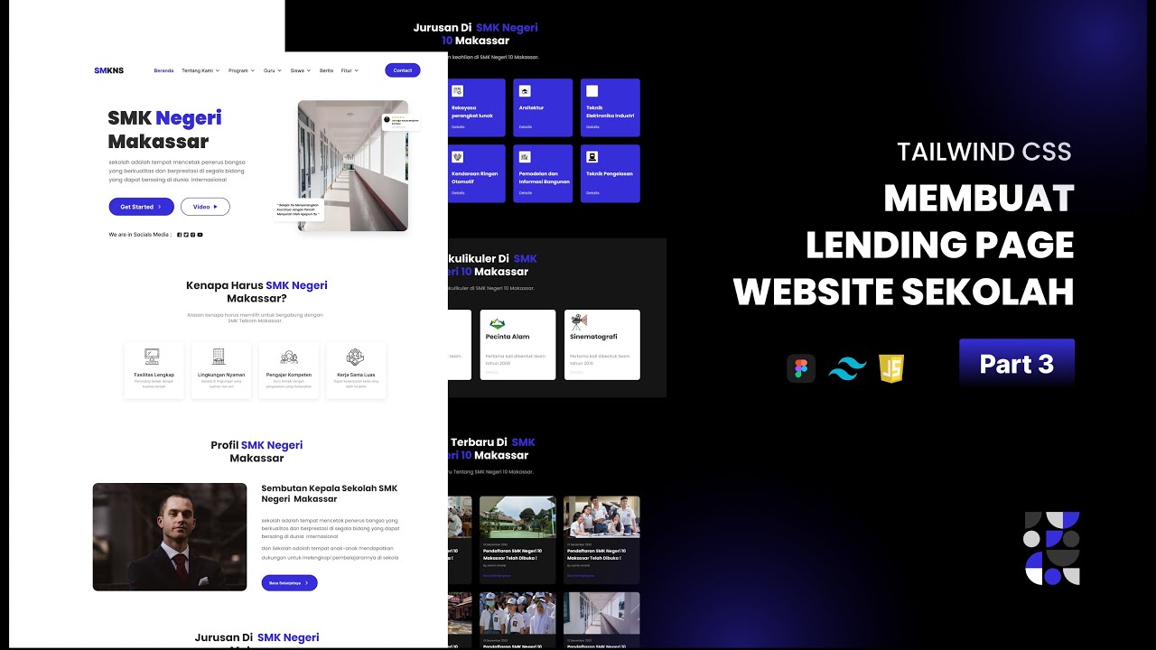 Membuat Website Sekolah Menggunakan TAILWIND CSS | Part 3 - YouTube