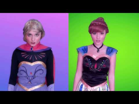 REAL LIFE Anna And Elsa Sing : Frozen Heart from Frozen (Russian Cover)(Lekss Cover)