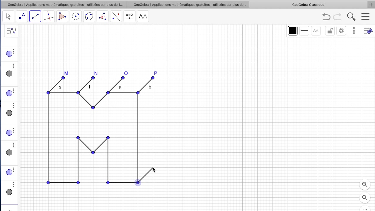 dessiner une perspective cavalière avec geogebra - YouTube