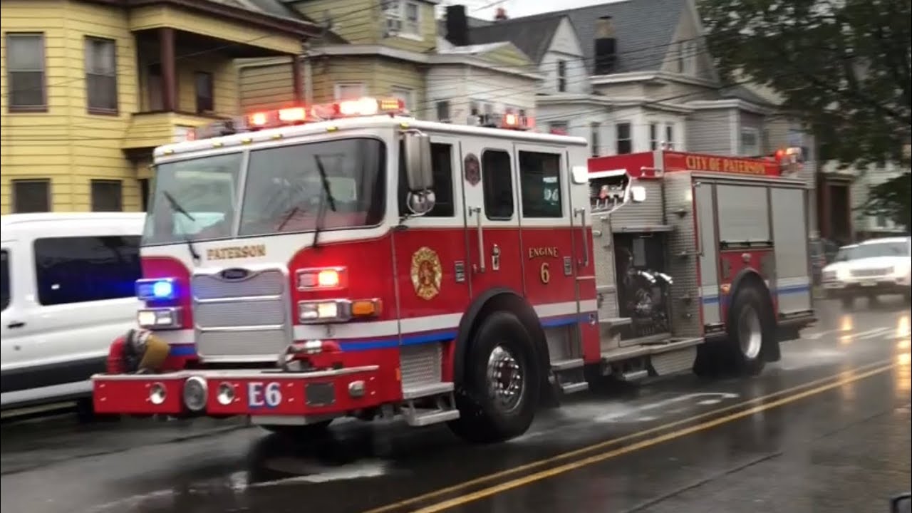 Paterson NJ Fire Department Engine 6 Responding on Madison Ave, 2 ...