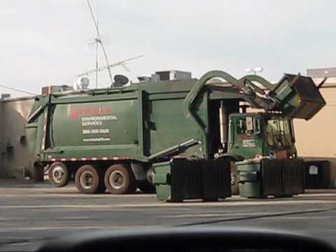 Veolia FEL (in action) Mack MR / Heil with tag axle 1-18-10 - YouTube