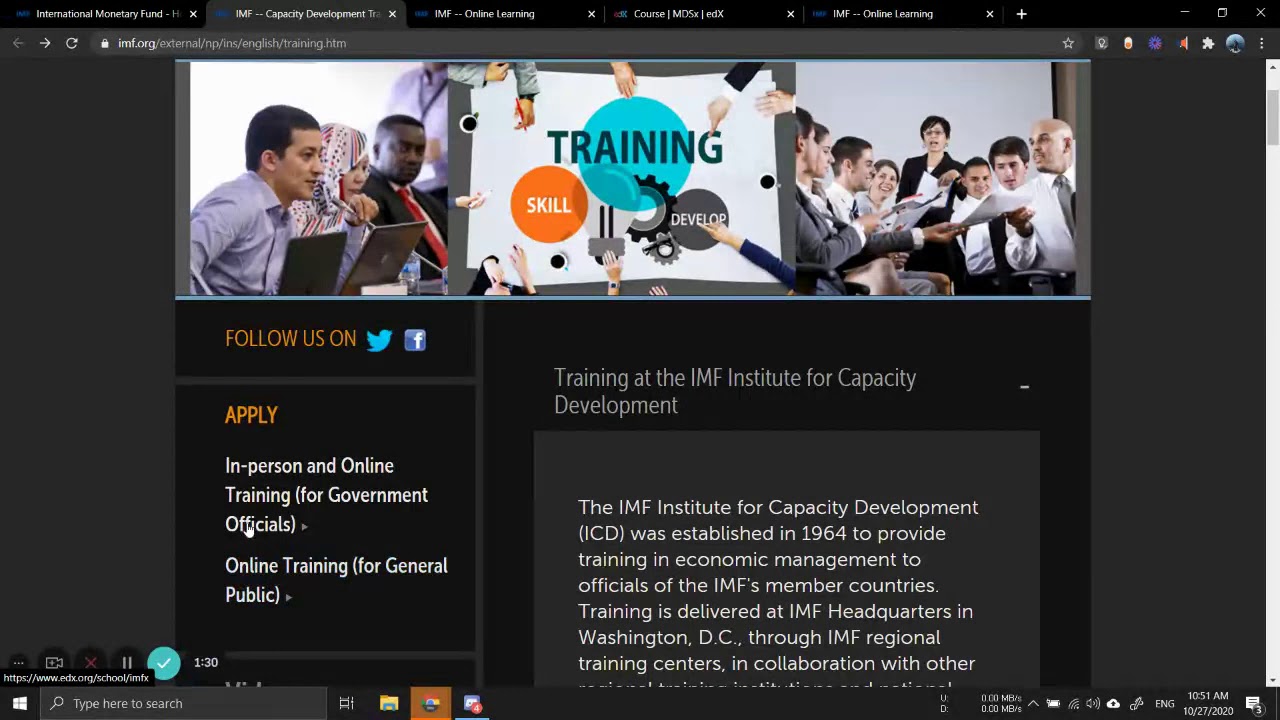 FREE Online courses being offered by IMF - YouTube