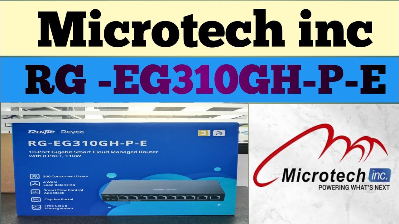 @microtech-inc 10-Port gigabit Smart Cloud Managed Router with 8 Poe+ ...