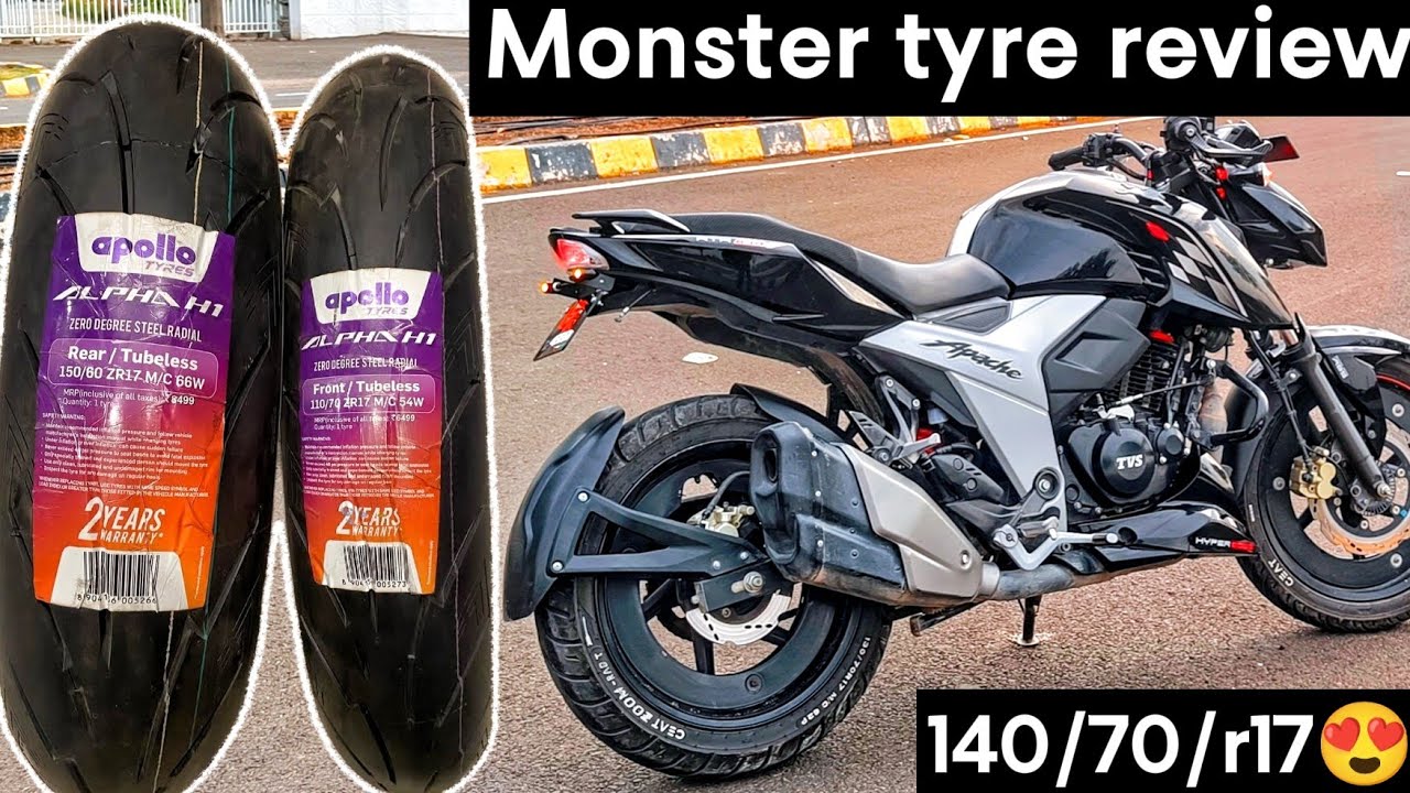 Apache RTR 160 4V Modified Tyre Setup 🔥| Apollo Alpha H1 140/r17 Long ...