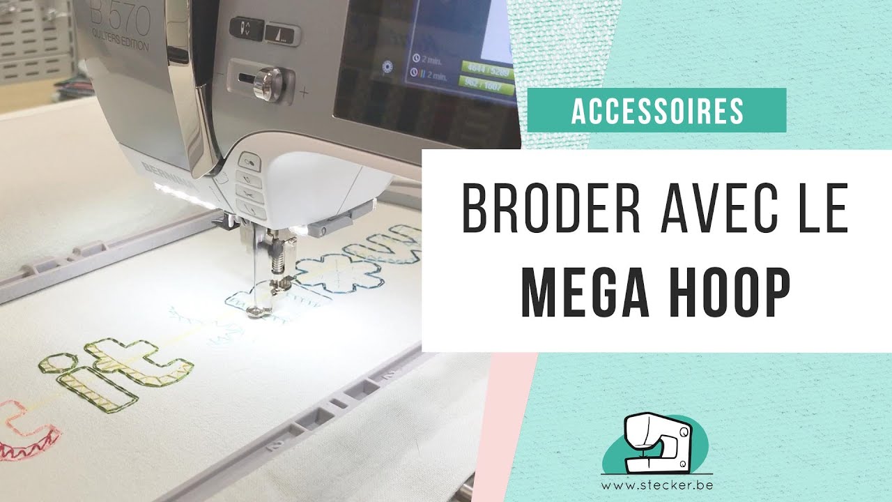 Accessoires - Bernina - Broder un grand motif avec le Mega Hoop - YouTube