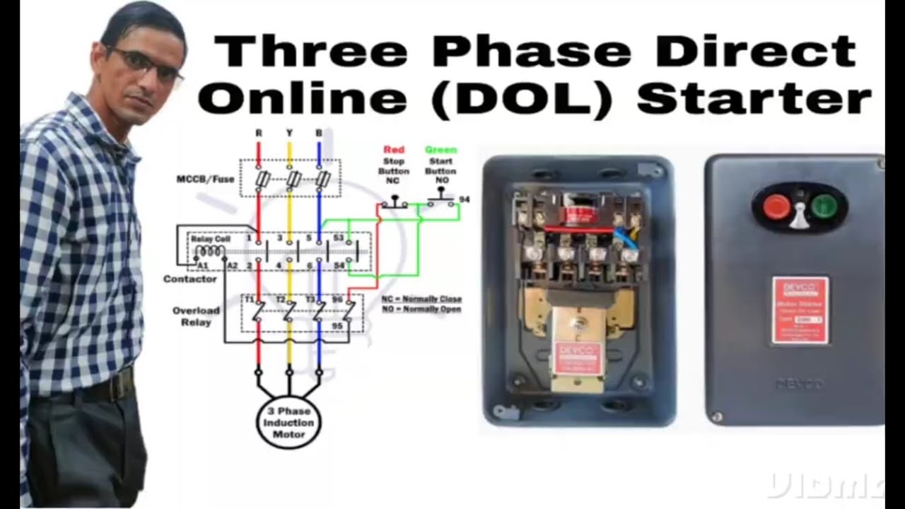 Three Phase DOL (Direct Online) Starter #nsti_dehradun #kuldeep_sir # ...