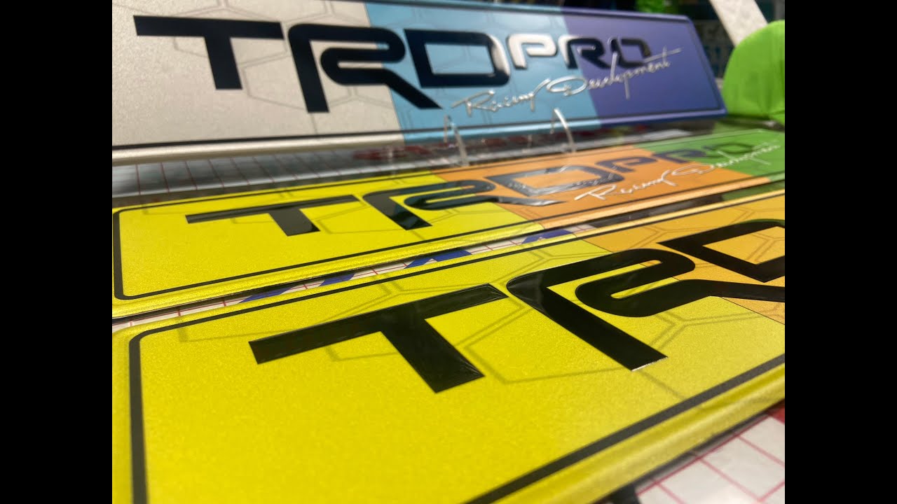 New TRD PRO Racing Development Euro Style Metal License Plate - YouTube