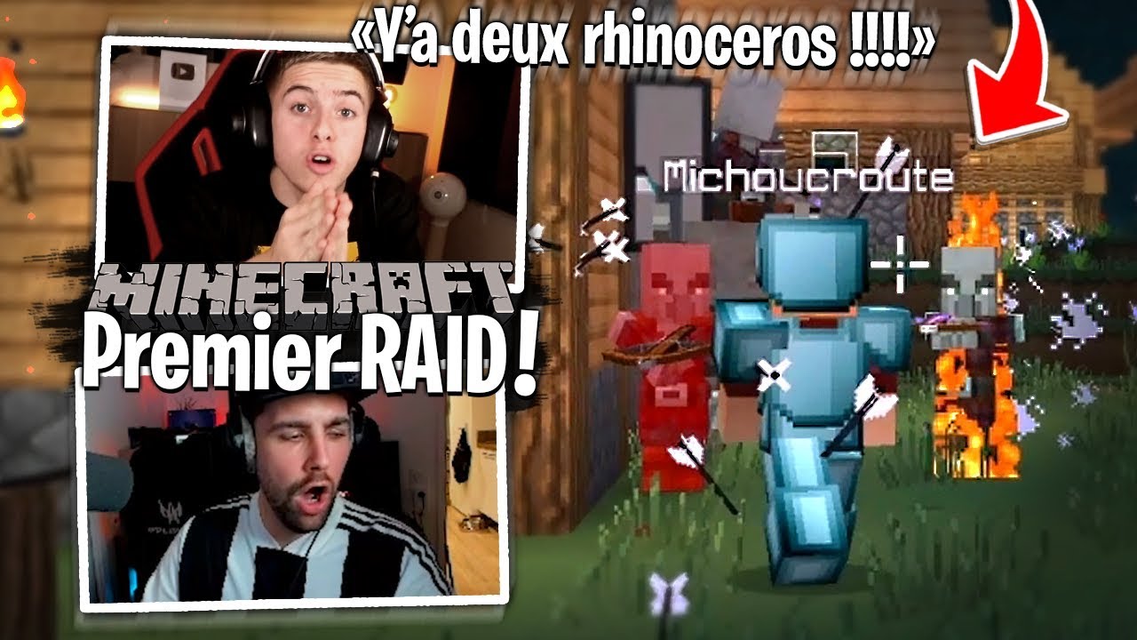 Notre premier Raid avec Michou et Dobby sur Minecraft #4 - YouTube