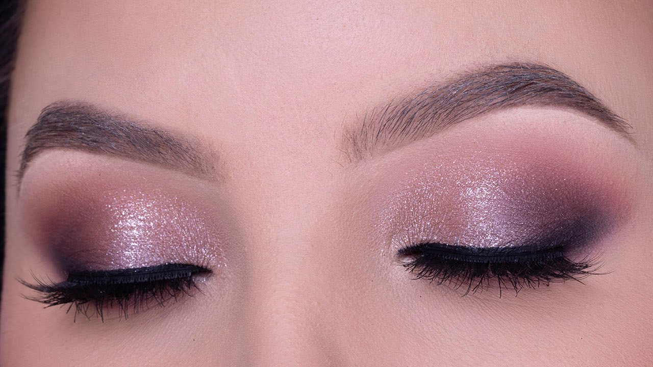 Rose Golden Sparkly Eye Makeup Tutorial - YouTube