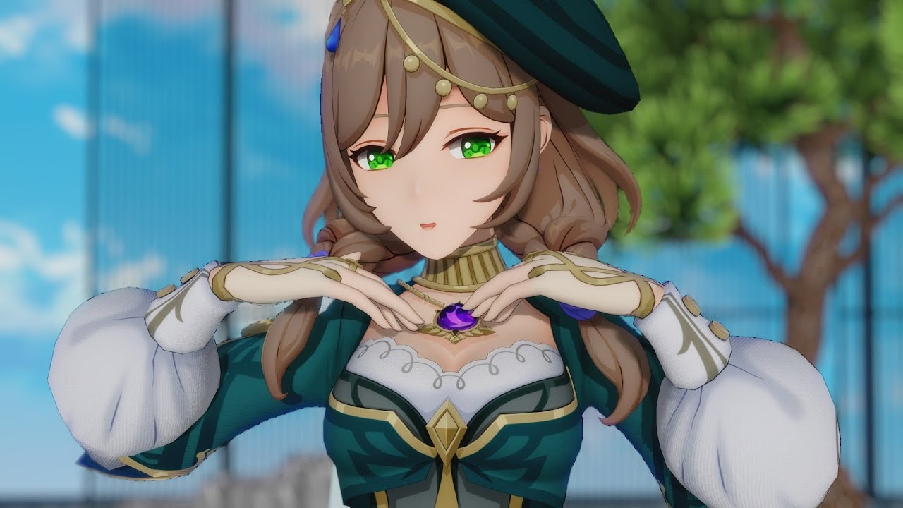 【Genshin Impact MMD】Lisa Sumeru Uniform | 还是你的笑容最可爱 - YouTube