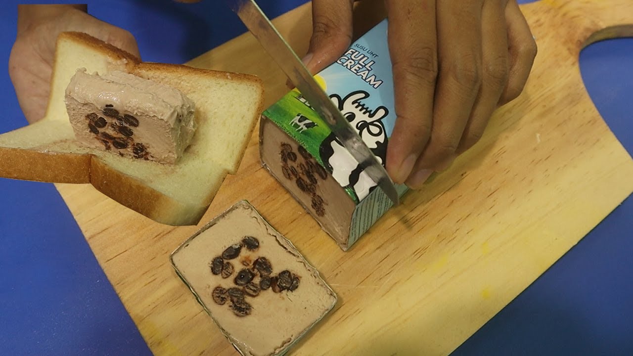 DIY es krim potong milo ala singapore - YouTube