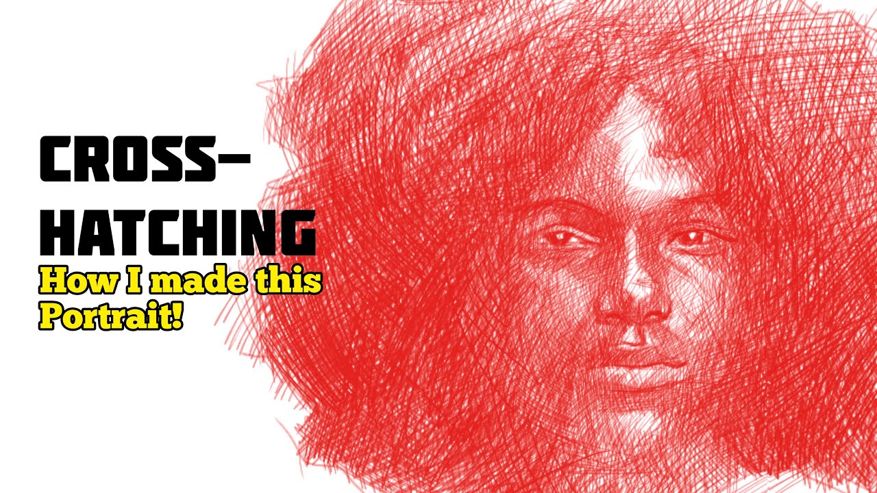 Cross hatching a Portrait with My Phone - YouTube