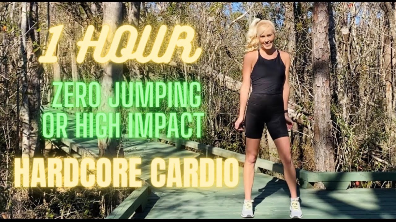 1 Hour Zero Jumping or High Impact Hardcore Cardio - YouTube