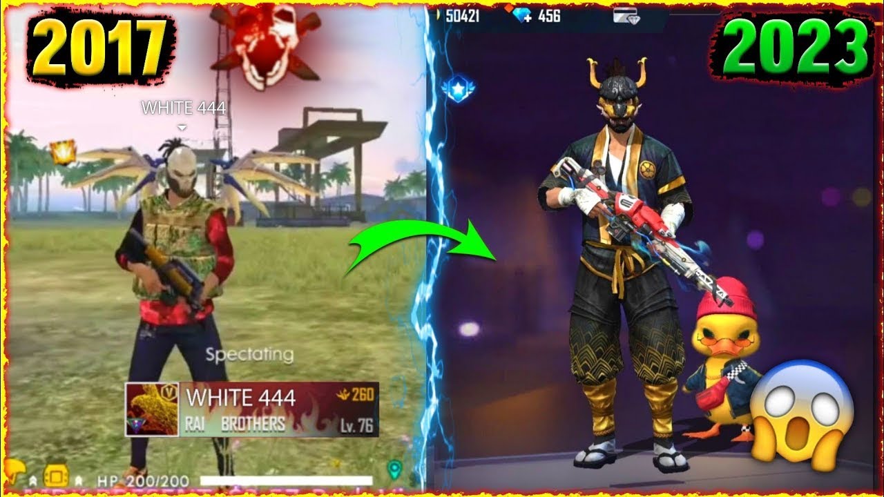 OLD #WHITE444 vs NEW WHITE 4444 Searching OLD Players id in 2023 - YouTube