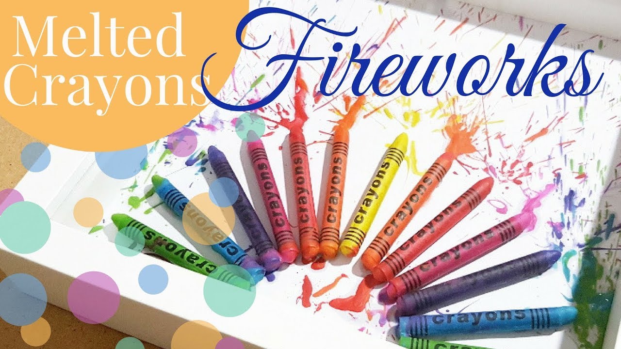 DIY Fireworks ♥ Melted Crayons Art ♥ Shadow Box - YouTube