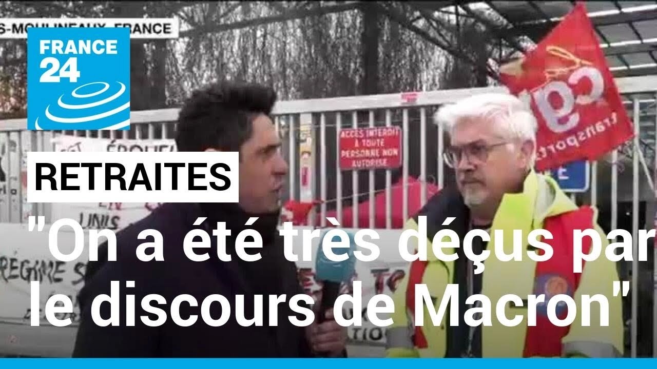 Réforme des retraites : "On a été très déçus par le discours du ...