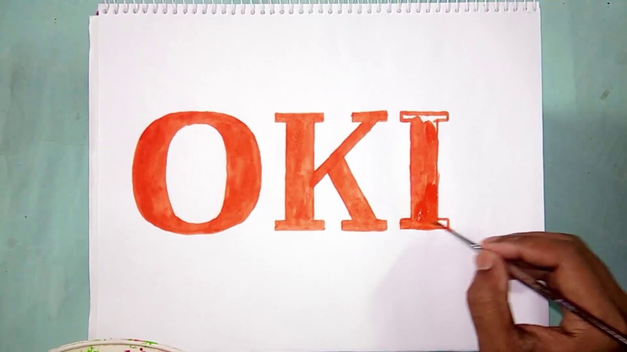 How to draw the OKI logo ~ logo drawing - YouTube