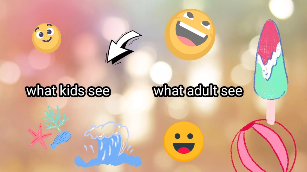 what kids see versus what adult see😂# funny videos# Esther magical ...