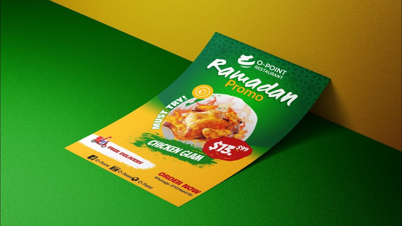 How to Present Flyer on a Mockup Using Photopea Website | Easy Way to ...