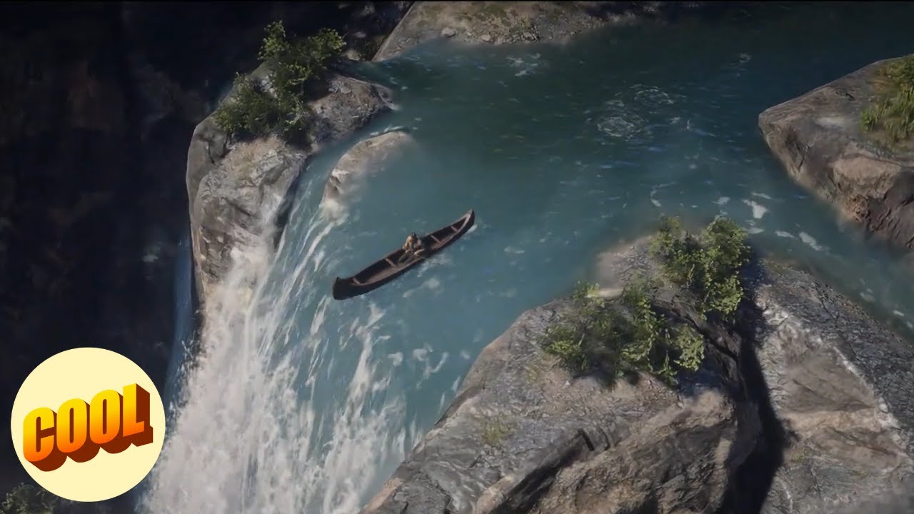 Red Dead Redemption 2 - Canoe vs Waterfall - YouTube