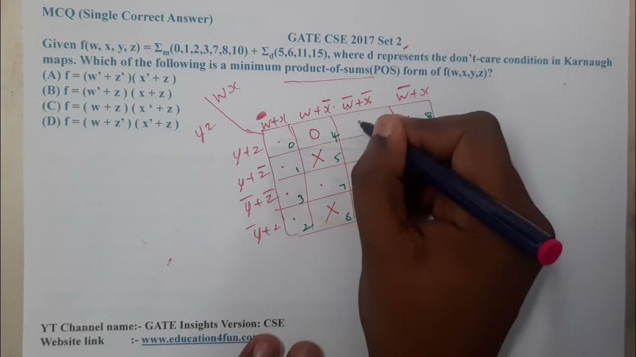 GATE CSE 2017 SET 2 || Digital Electronics || GATE Insights Version: CSE - YouTube