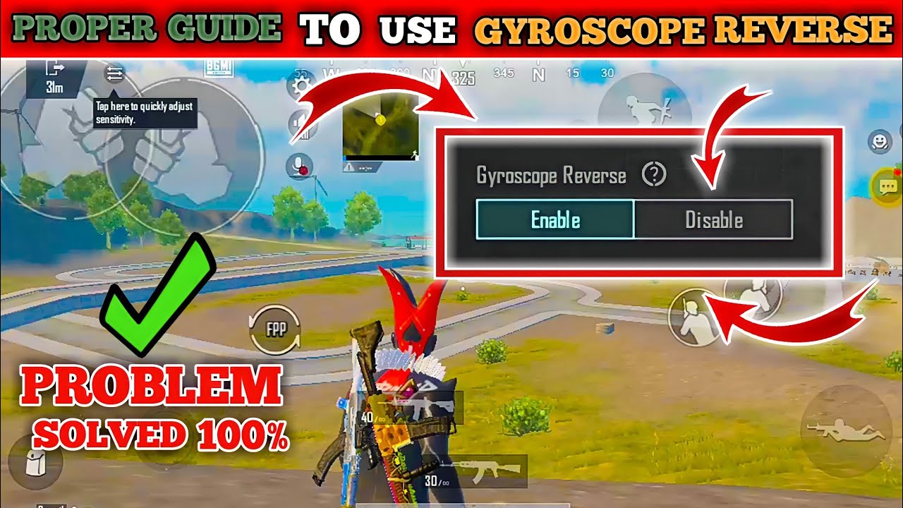 HOW TO USE GYROSCOPE REVERSE IN PUBG MOBILE/BGMI || GYROSCOPE REVERSE FEATURE || GYROSCOPE ...