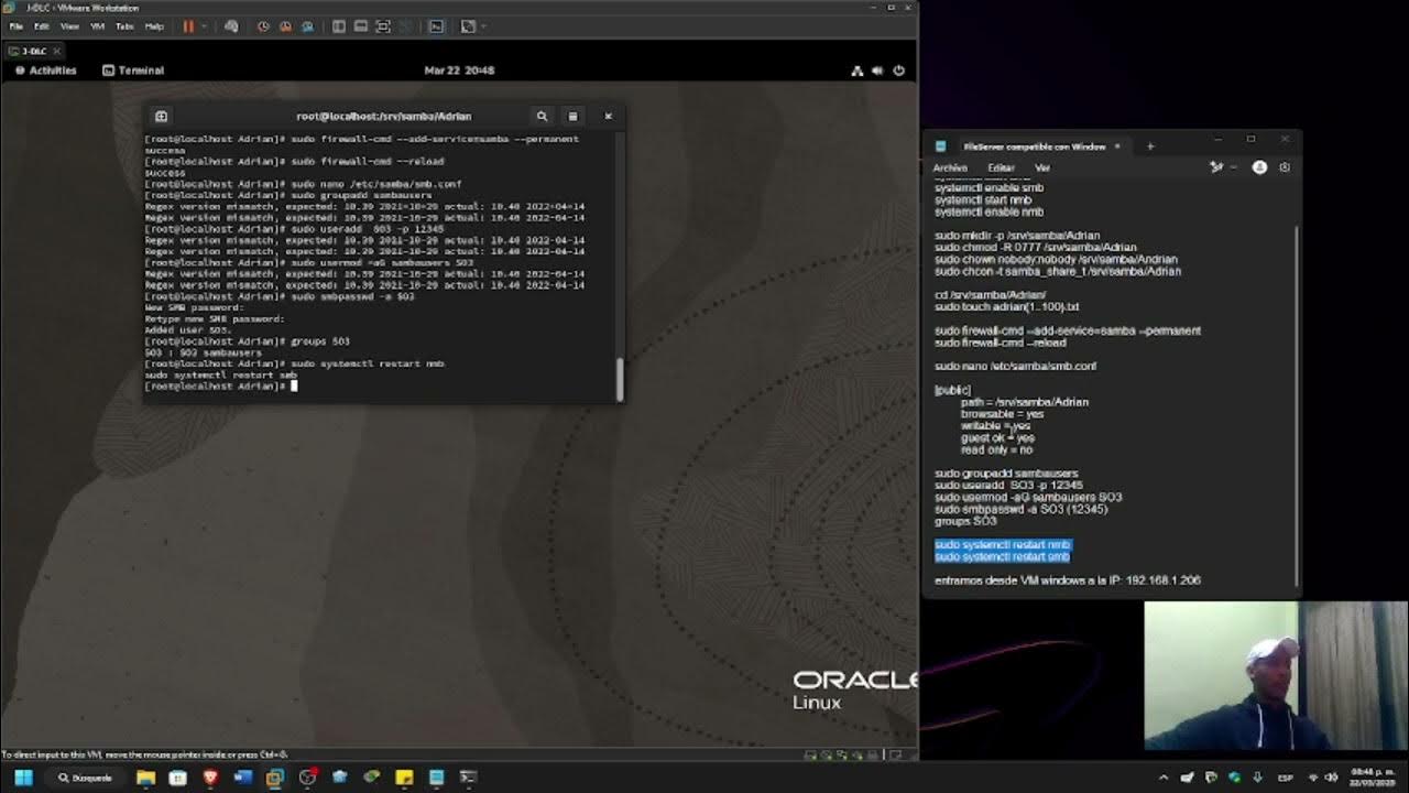 Practica 2: Creacion de fileserver compatible con Windows utilizando SAMBA - YouTube