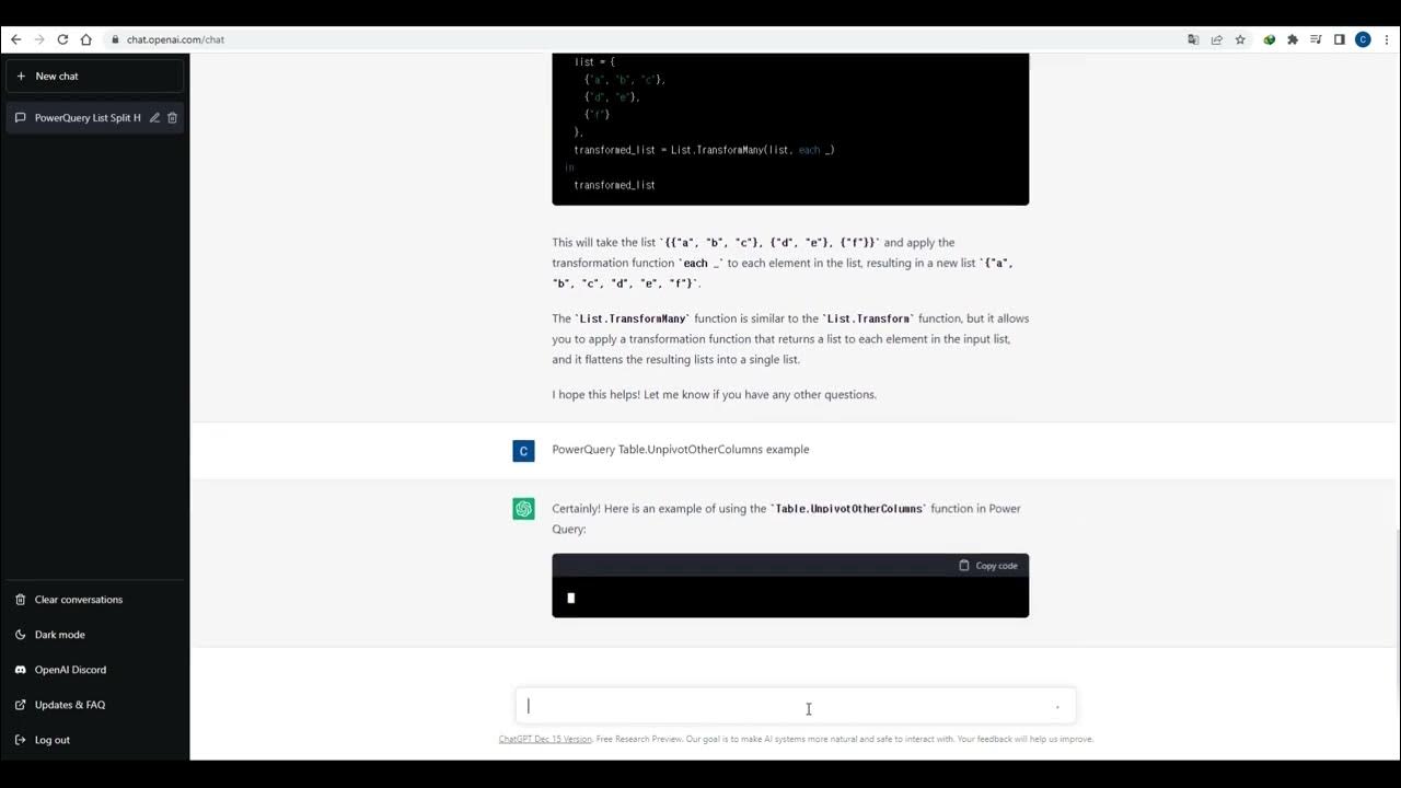 PowerQuery Create M code with ChatGPT - YouTube