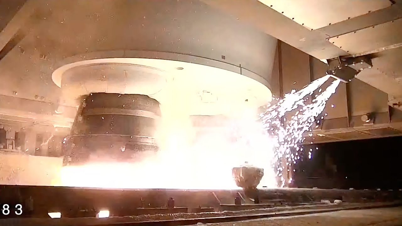 New Vulcan Centaur rocket fired up for first time in test - YouTube