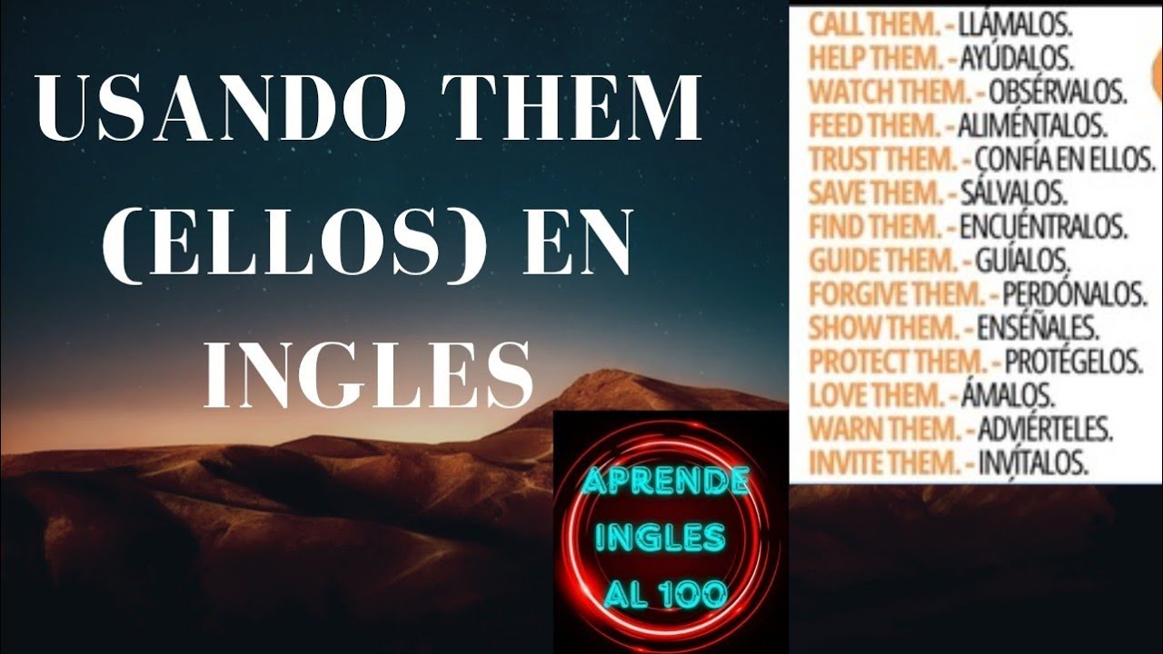 Usando THEM (ellos) en Ingles #spanishlearning101🔴 #ingles # ...