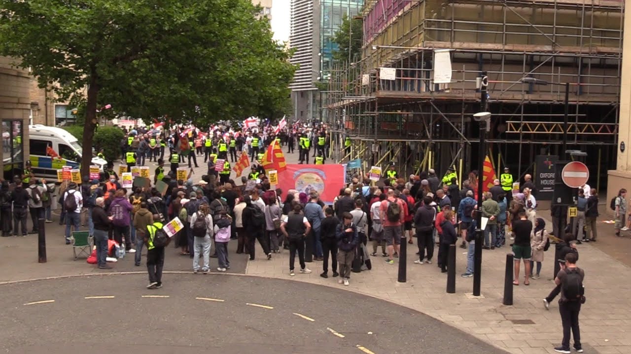 2nd Pro/Ant Migrant Protest Newcastle 2025 - YouTube