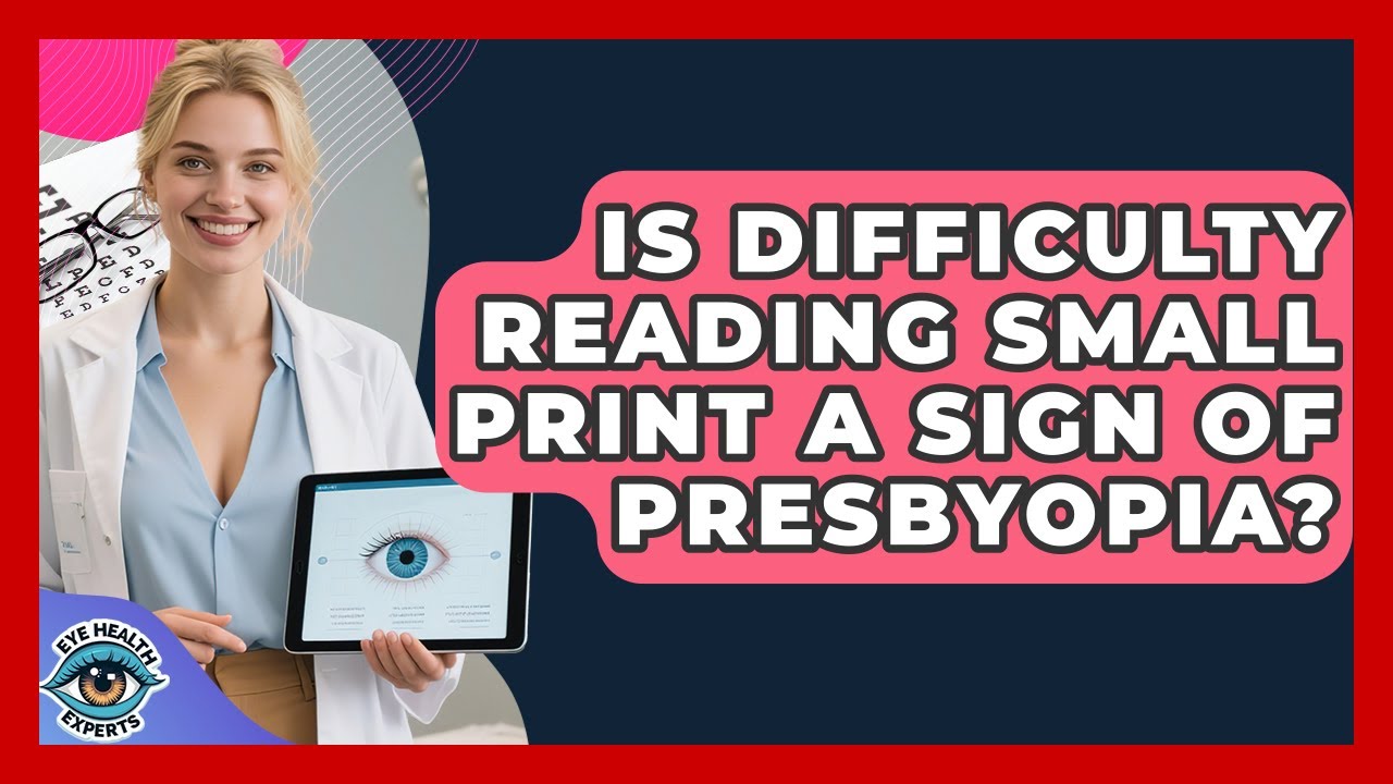 Is Difficulty Reading Small Print A Sign Of Presbyopia? - Eye Health ...