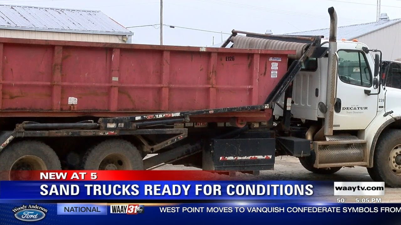 Sand Trucks Ready for Conditions - YouTube