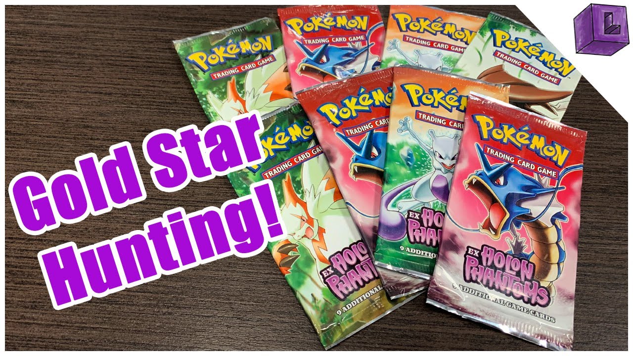 Gold Star Hunting! Opening Holon Phantoms Pokemon Packs! - YouTube