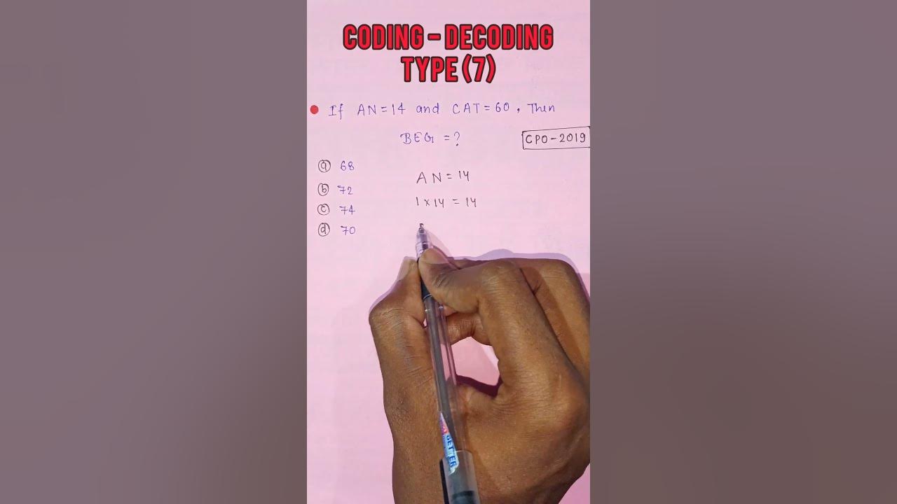 Coding - Decoding Type (7) - YouTube