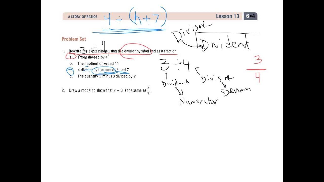 Grade 6 Module 4 Lesson 13 Problem Set - YouTube
