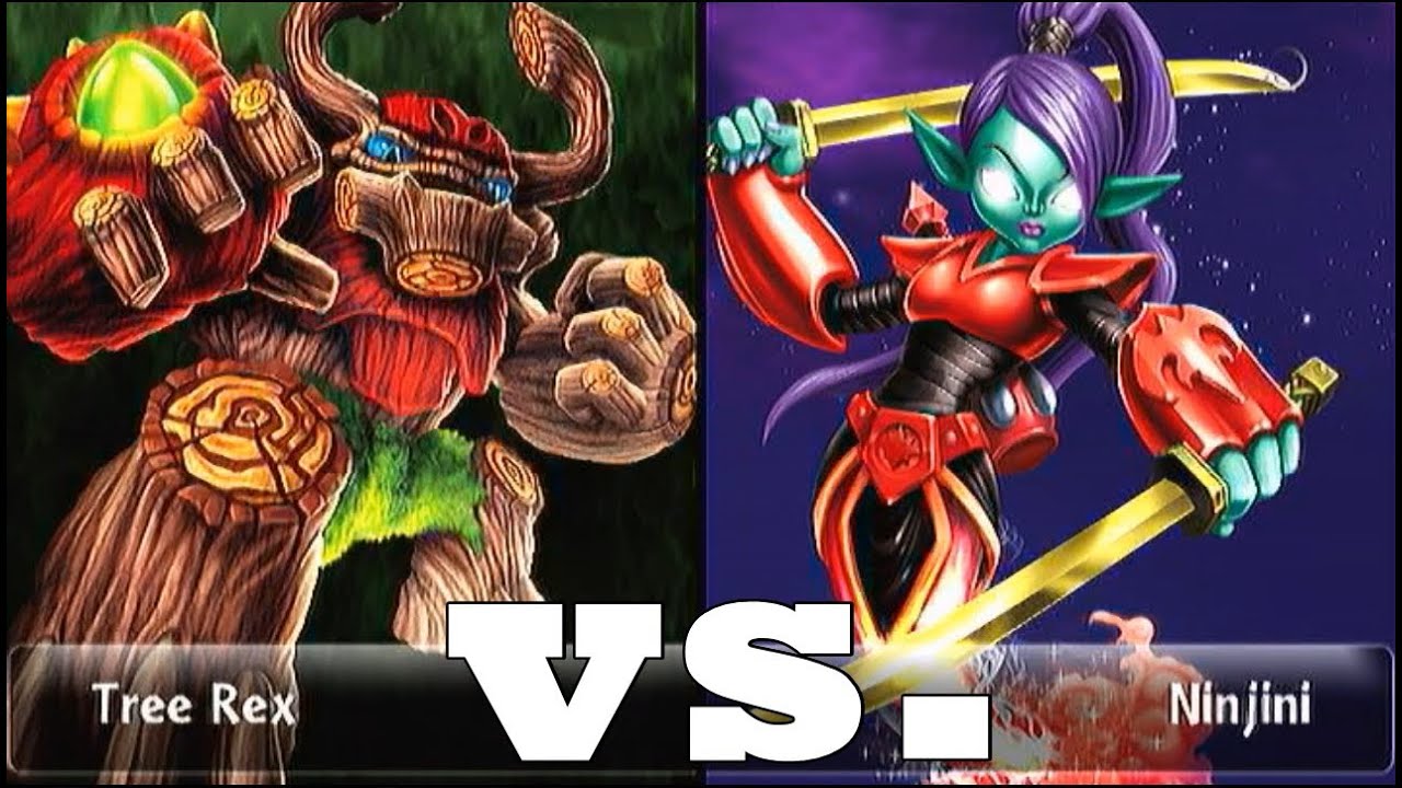 Scarlet Ninjini (15) vs Tree Rex (15) Lets Play Skylanders Duellmodus ...