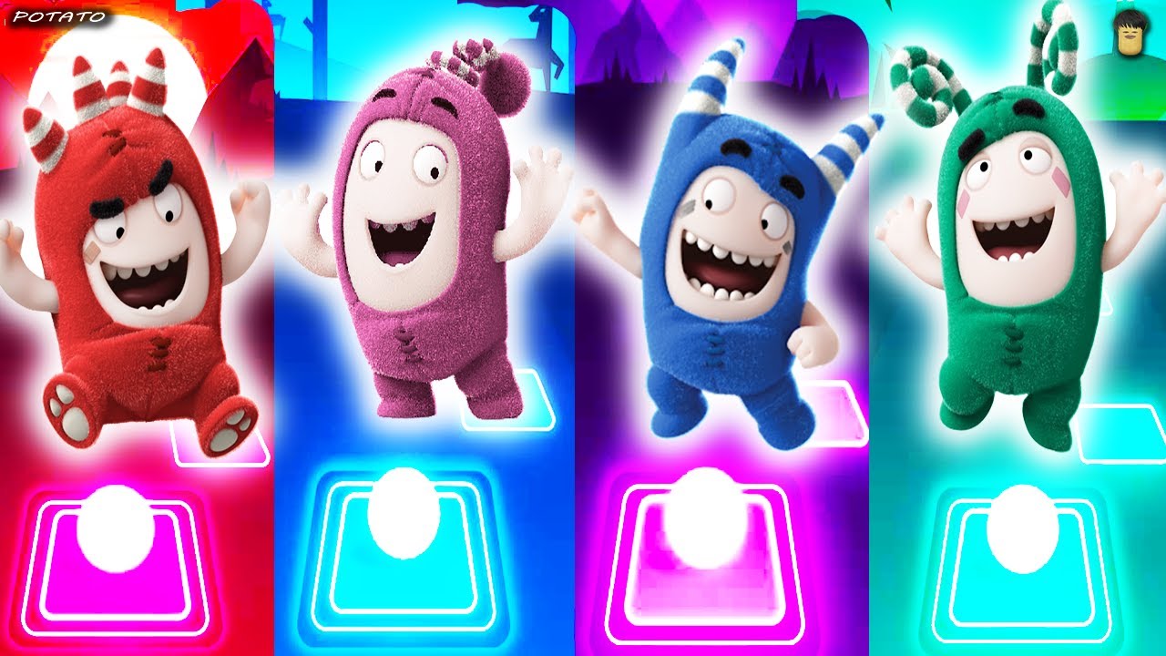 Purple Oddbods VS Blue Oddbods VS Green Oddbods VS Red Oddbods | Tiles ...