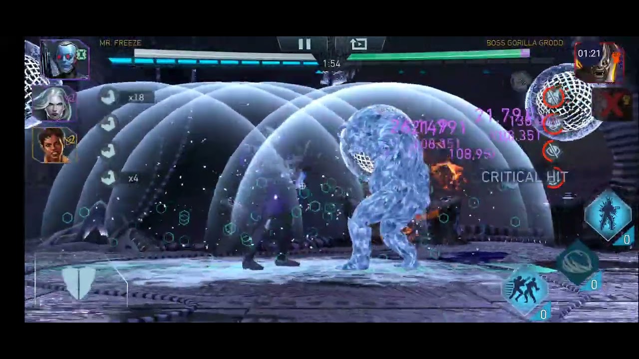 Freeze and Frost oneshot Raid 10 GG again | #injustice2mobile - YouTube