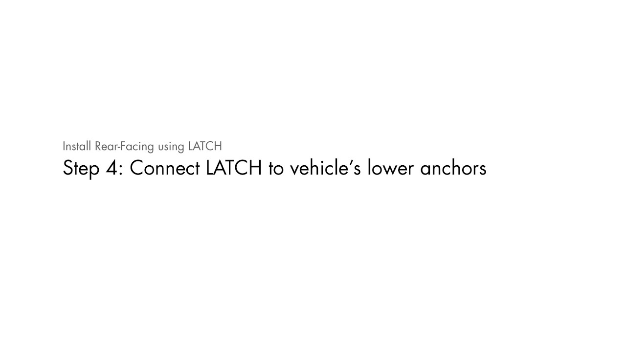 STEP 4: Connect LATCH to vehicle's lower anchors - YouTube