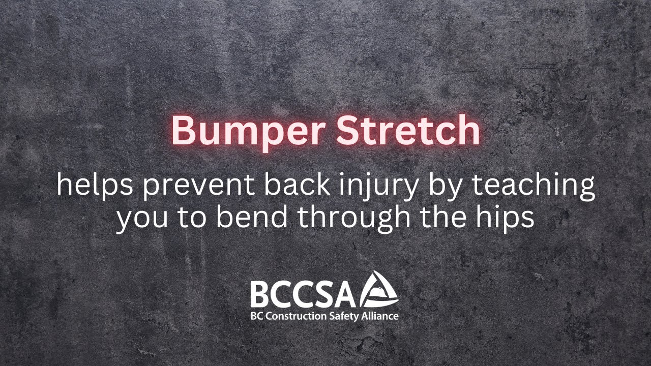 Bumper Stretch – helps prevent back injury by teaching you to bend ...
