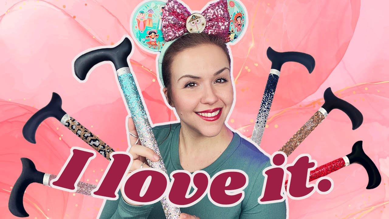 I started using a (SPARKLY) cane as a mobility aid. Here's why. - YouTube