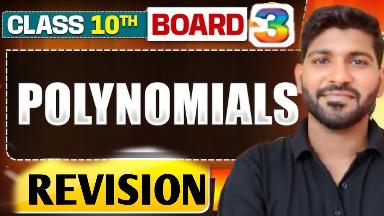 Class 10 Maths LIVE | Polynomial Revision | PYQ | Half yearly exam | SD ...