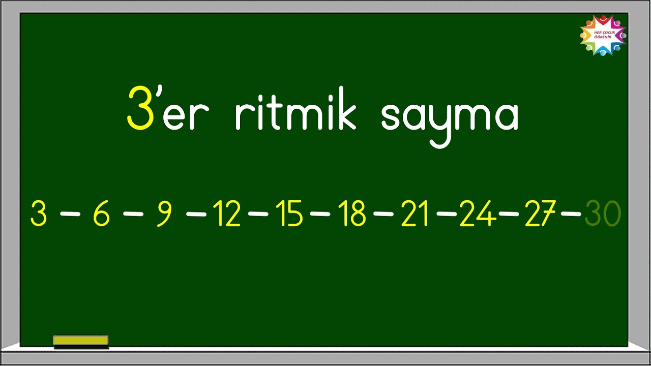 3'er ritmik sayma - YouTube