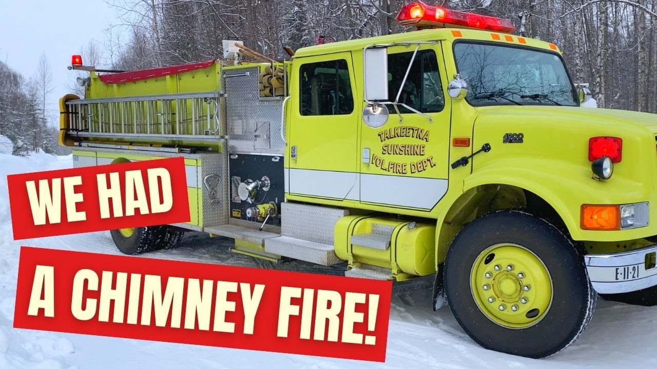Chimney Fire Response at Off Grid Cabin - Fire Safety Tips - YouTube